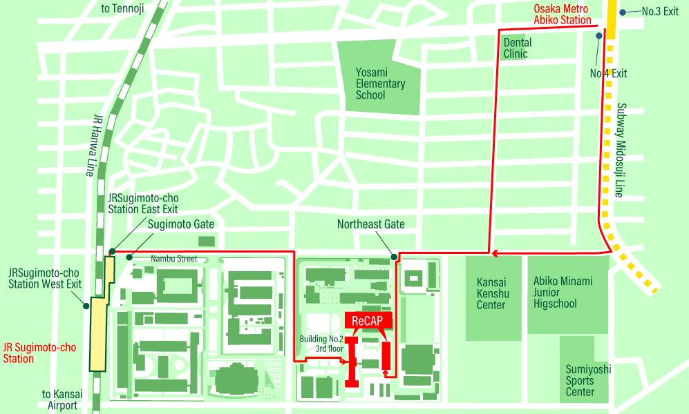 Access map | Research Center for Artificial Photosynthesis | Osaka ...